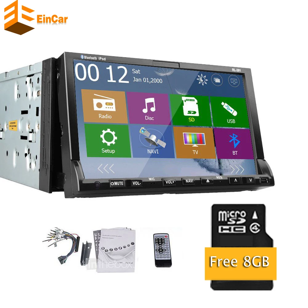 Double din two 2 Din 7" Car Head unit In Dash Car DVD Player GPS ...