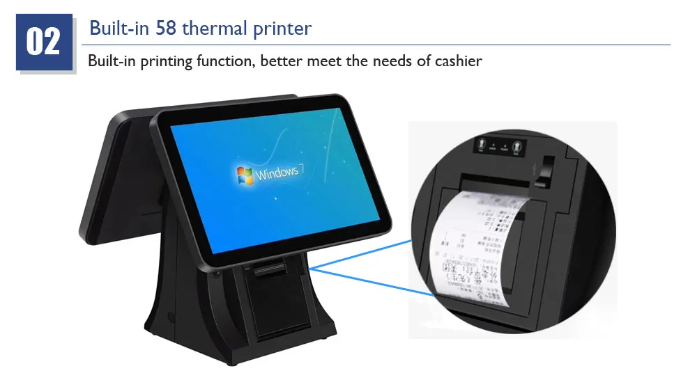 Newest 15inch Dual Screen POS Touch Cash Register System with I5 for ...