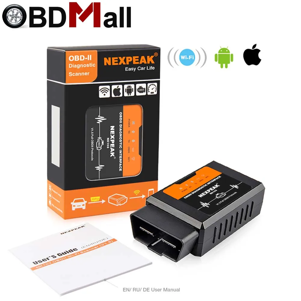 OBD OBD2 ELM327 V1.5 WIFI for iPhone IOS PIC18F25K80 Car Diagnostic ...