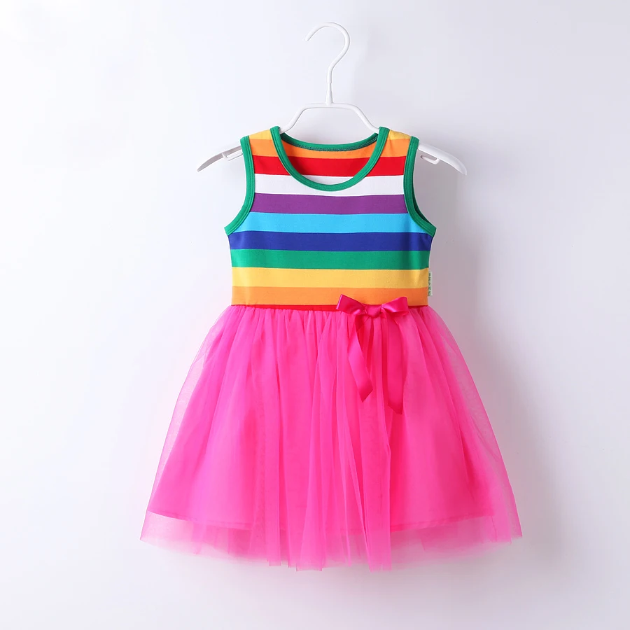 2017 baby princess clothing sleeveless kids party kids dress summer ...