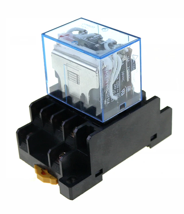 LY4NJ HH64P DC 12V 14 핀 전원 릴레이 코일 4PDT, PTF14A 소켓 베이스 포함|릴레이| - AliExpress