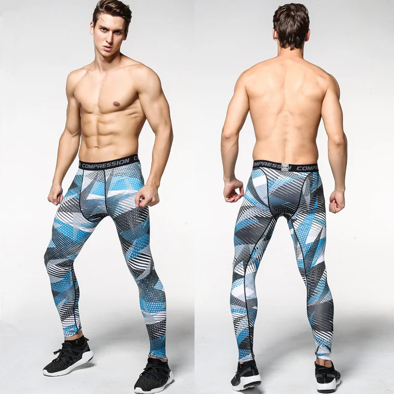 New mens camouflage compression tights Leggings Running sports Gym ...