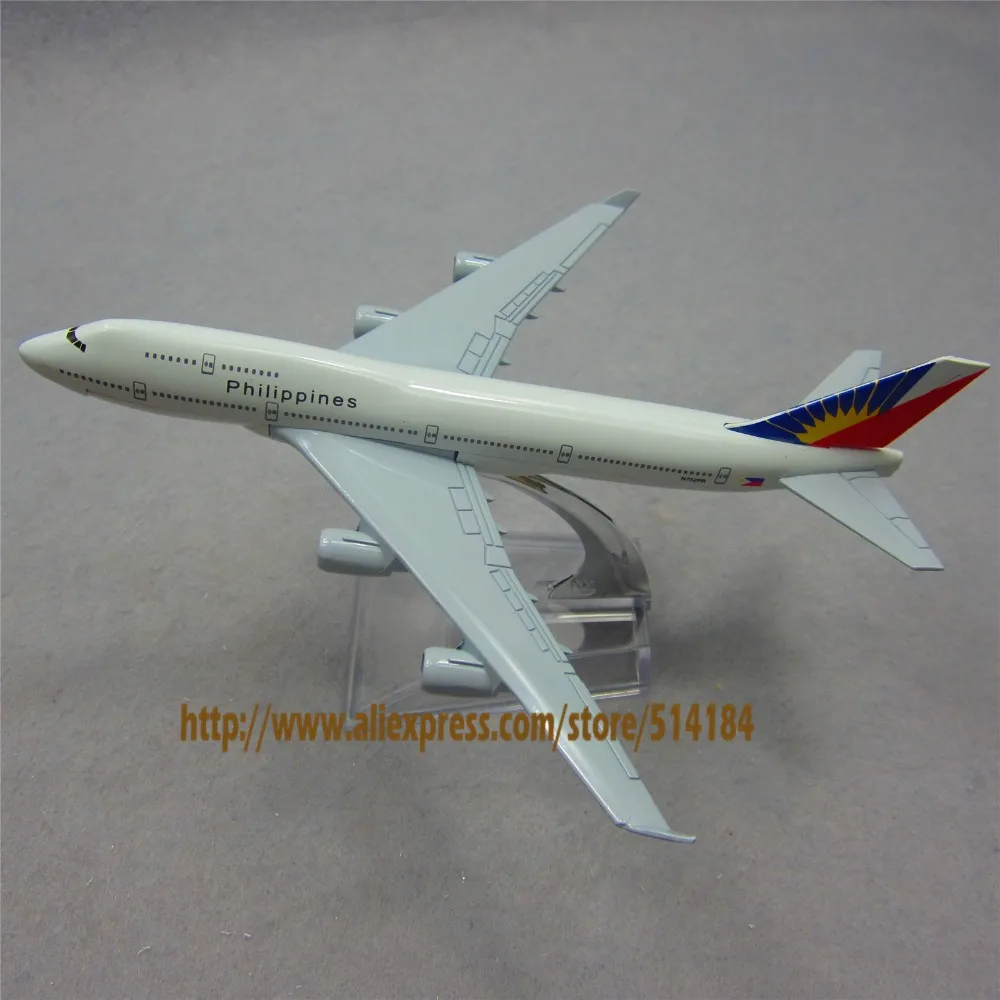 16cm Metal Airplane Model Philippine Air Philippines Airlines B747 400 ...