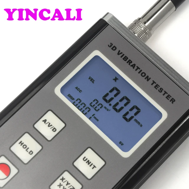 Multifunctional Digital Vibration Meter Vm 6380 3 Axis Piezoelectric Accelerometer Sensor