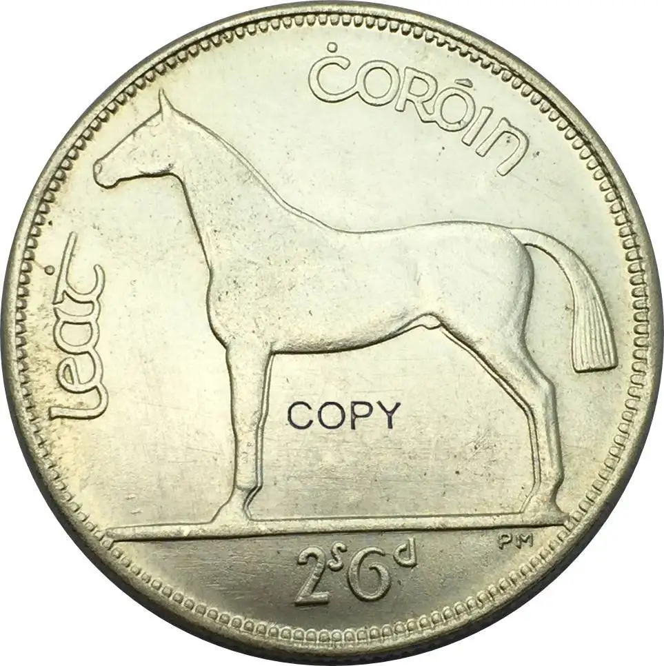 1933 Saorstat Eireann Horse Value Percy Metcalfe 1/2 Crown Ireland ...