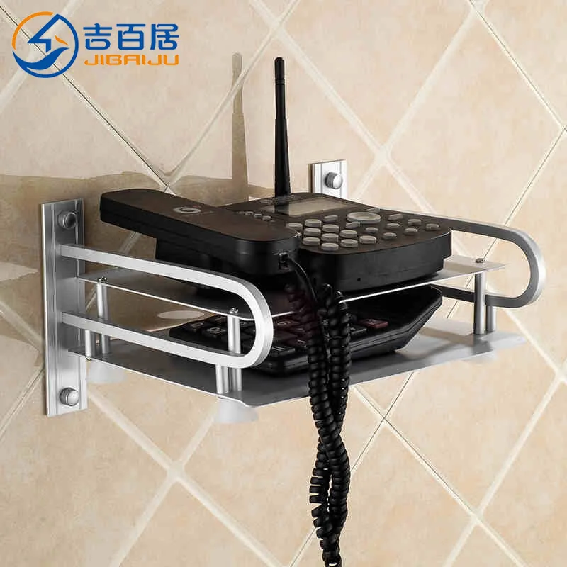 Cadbury living space aluminum double wall shelf wall shelf router set ...