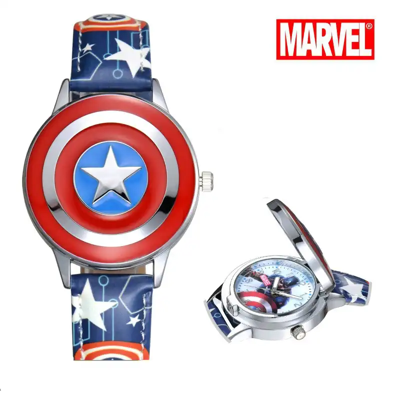New MARVEL Kids boy Watches Children's Watches Avengers Captain America ...