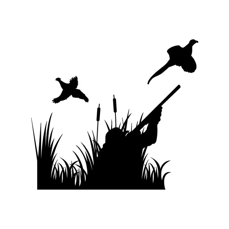 13.9*12.7CM Personalized Hunter Hunting Pheasant Car Decals Reflective ...