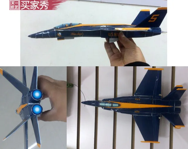 PaperCraft Blue Angel Fighter Jet (Boeing F/A-18) Scale Paper Model ...