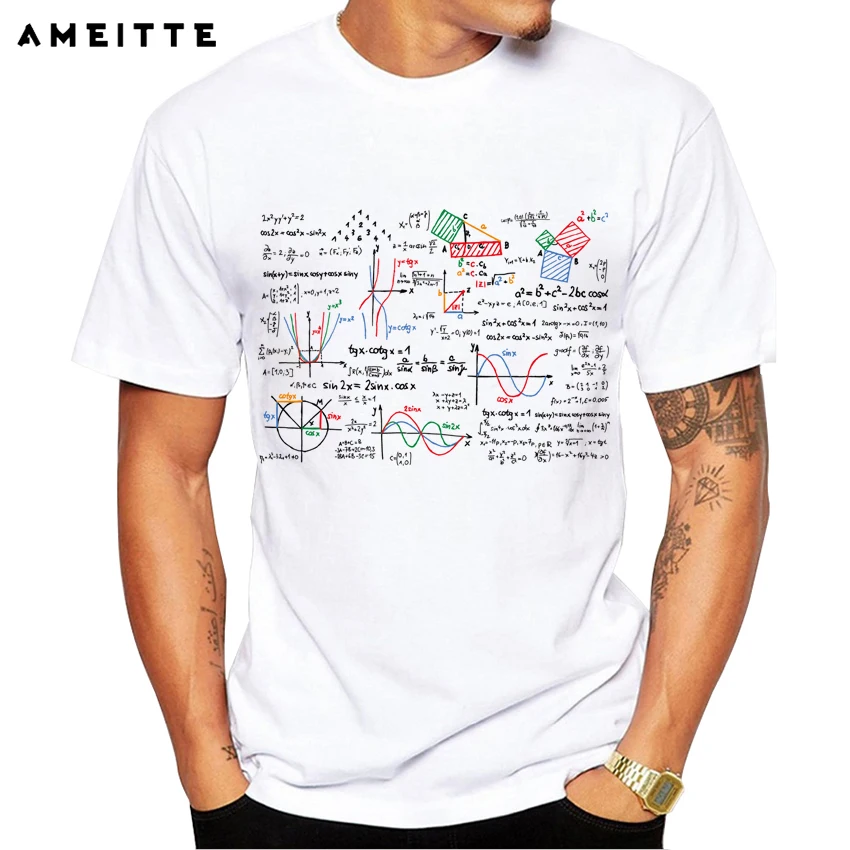 AMEITTE 2021 Newest Mathematical Formula T-Shirt Mens Creative Math ...