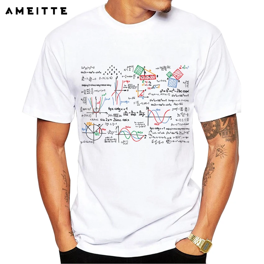 AMEITTE 2021 Newest Mathematical Formula T Shirt Mens Creative Math ...