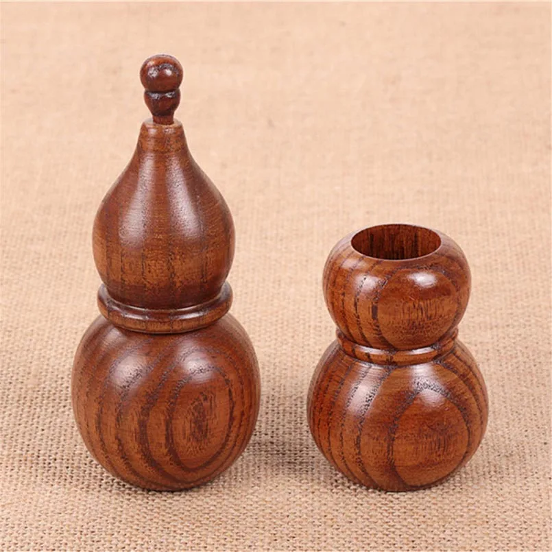 1 Pc Creative Gourd Shaped Toothpick Holder Chinese Style Wooden ...