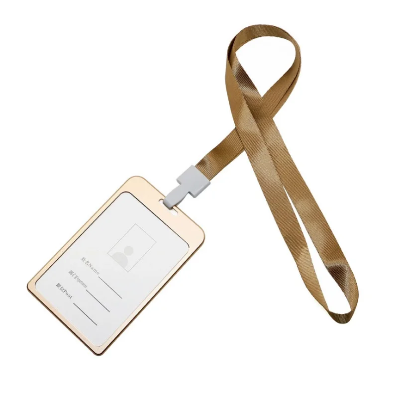aluminium Work Name Card Holders with lanyard Business Work Card ID ...
