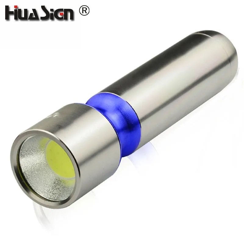 New Arrival ! Mini COB LED Flashlight Pocket COB Light Sivery Small LED ...