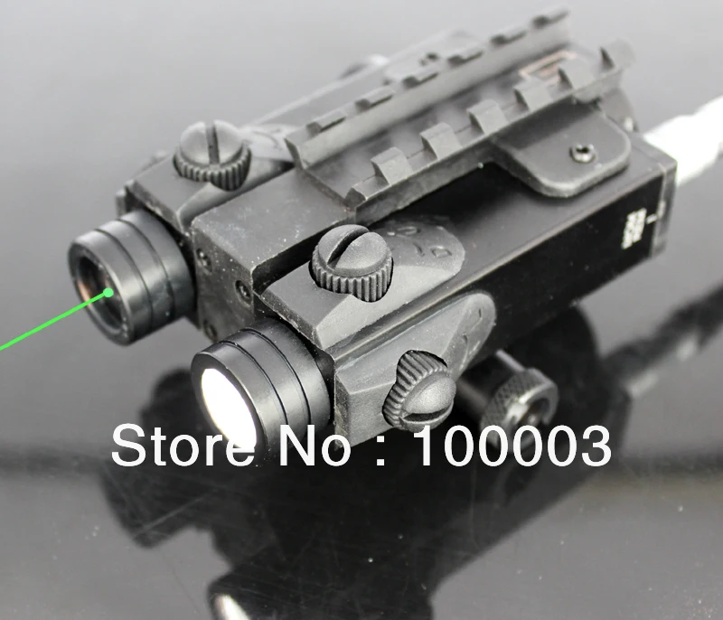 Military grade 225 250 lumens LED light and green laser sight combo ...