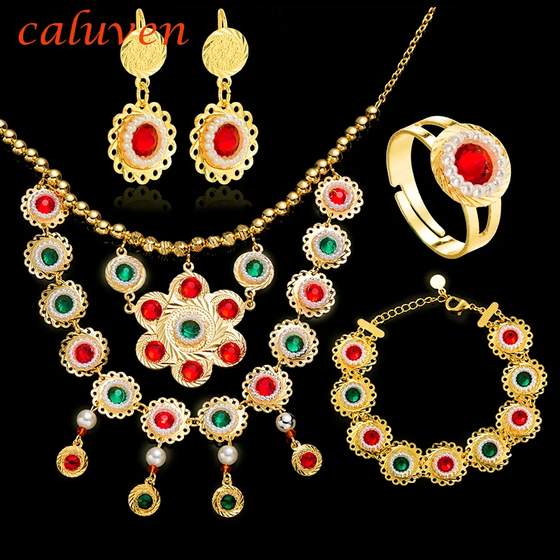 Middle East Women wedding Necklace Sets Muslims Islamic Coin Jewelry ...