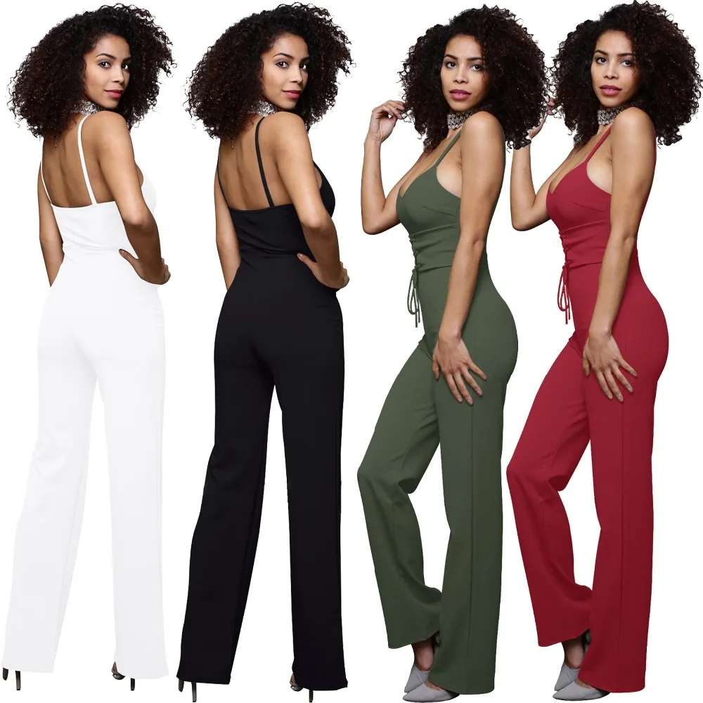 Women Party Night Club Overalls For Women Black White Red Green Bodycon ...