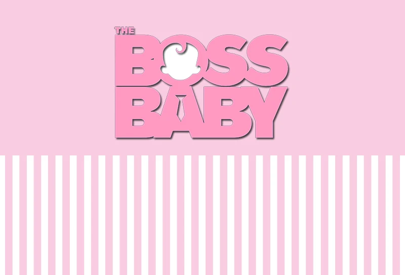 Sxy1203 Pink Stripes Boss Baby Backdrop Custom Children Girls Birthday ...