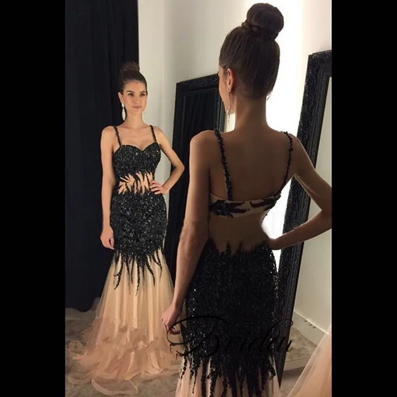 Sexy Spaghetti Strap Prom Dresses 2017 Mermaid Long Tulle Party ...