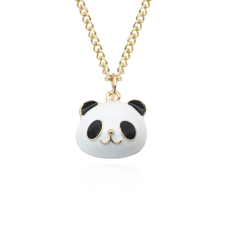 Collares colgantes de Panda para hombre y mujer, cadenas de acero ...
