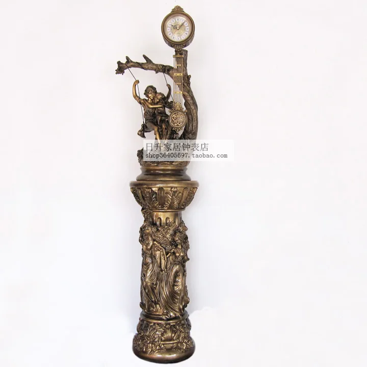 Lai Sheng European retro living room hotel grandfather clock pendulum ...