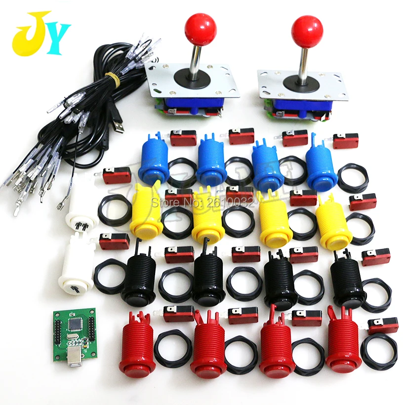 USB-Arcade-Joystick-Bundles-KIT-DIY-4-8-WAy-Joystick-28mm-Push-button ...