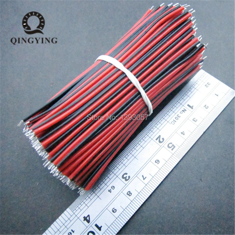 400pcs 10cm 2 pin 22awg wire cable, 100mm LED DIY strip cable red black ...