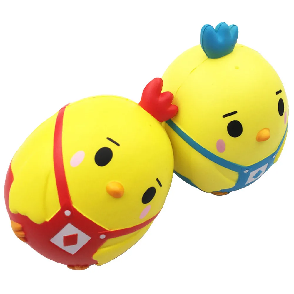 2018 nuevo Jumbo Kawaii Squishy pollo lindo crema pollas Gallo Refief ...