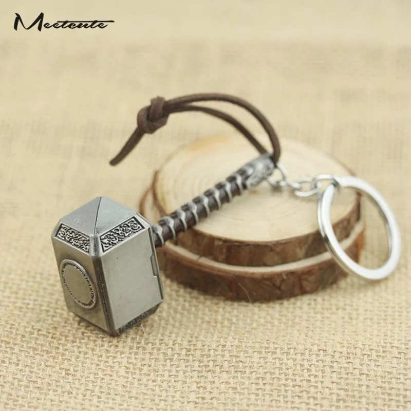 Meetcute Vintage Thor Hammer Keychains Marvel Avengers Key Ring Movie ...