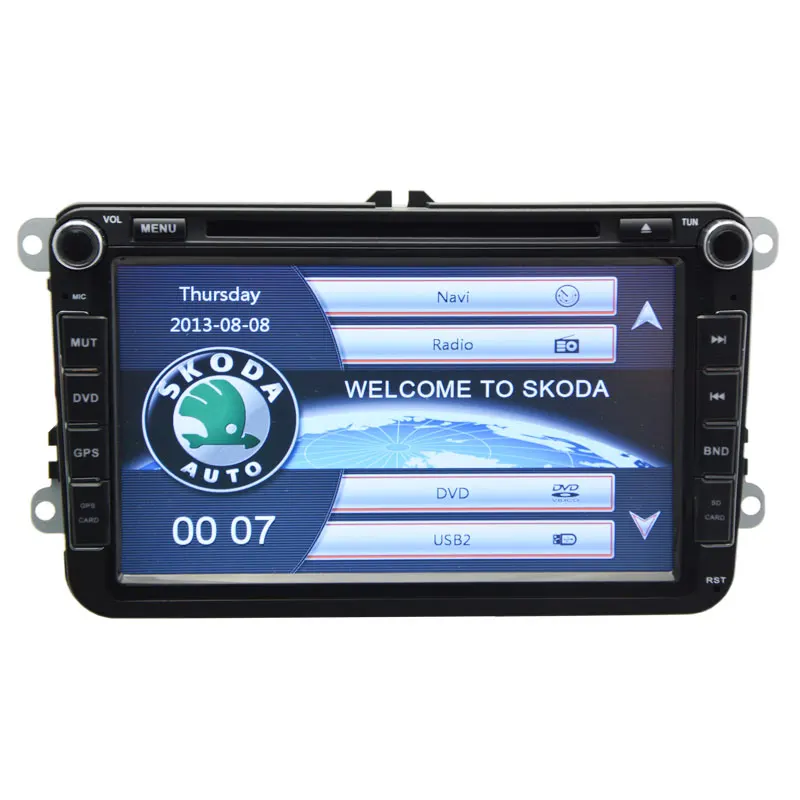 2 Din Car Multimedia Dvd Player With Gps Navigation System For Skoda ...