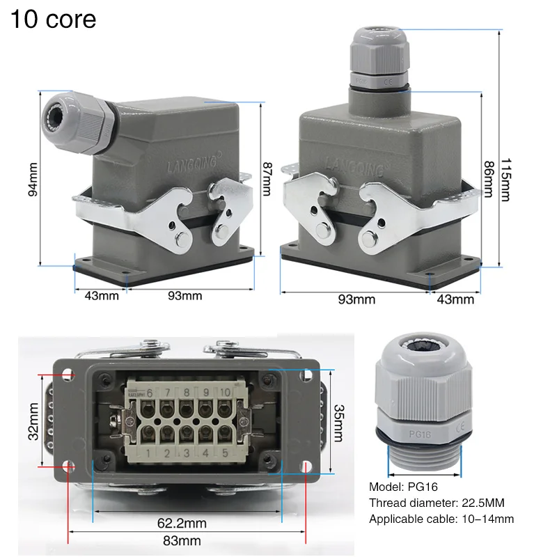 Rectangular-heavy-duty-connector-hdc-he-010-air-plug-10-core-top-line ...
