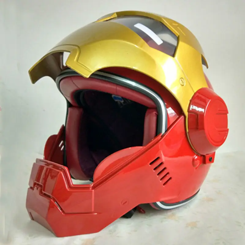 Get it Now Casque Iron Man Motorcycle Helmet Red Online