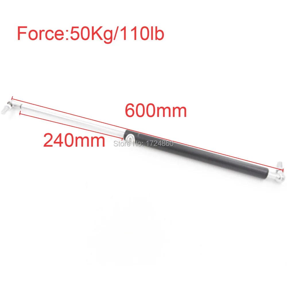 600mm Central Distance M8 50kg/110lb Force 240mm Stroke Auto Gas Spring ...