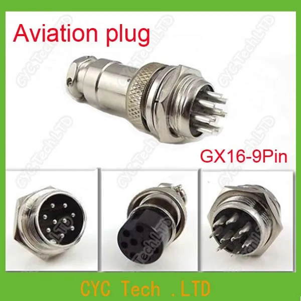 20 pairs 16mm GX16 9Pin Aviation Military Plugs Connector male plug and ...