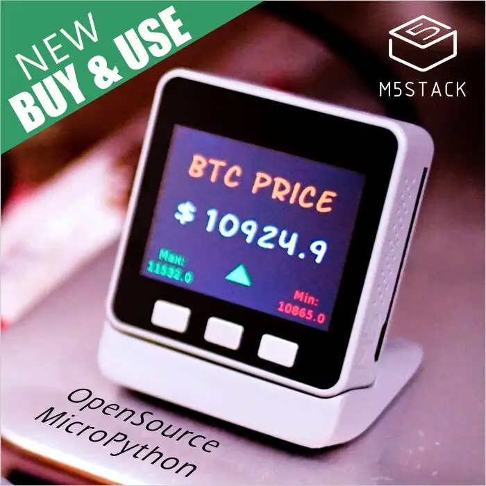 M5stack New Btc Ticker Esp32 For Arduino Micropython Open Source Bitcoin Price Ticker Program 8567