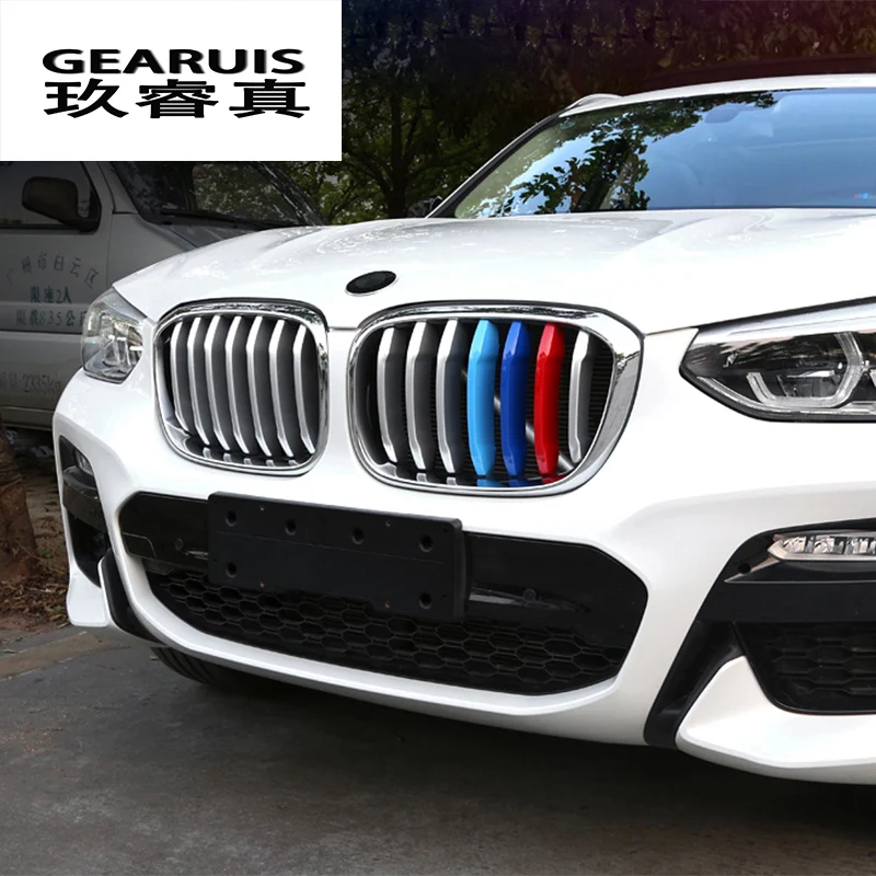 Car Styling For Bmw X3 G01 X4 Front Middle Grill Grids Trim Bumper ...