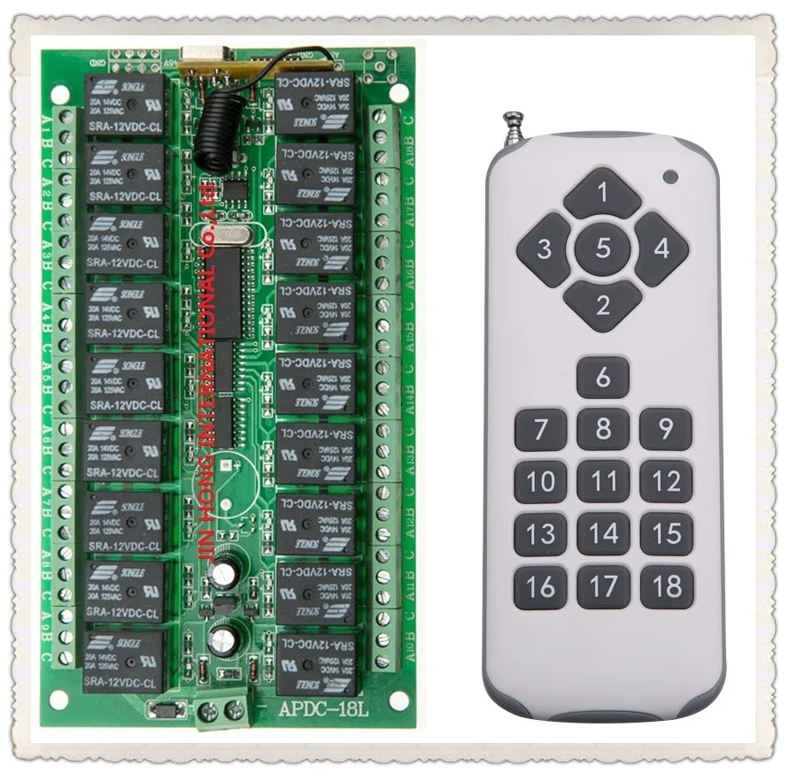 New 1000m Long Range Dc12v 18ch 18channe Rf Wireless Remote Control ...