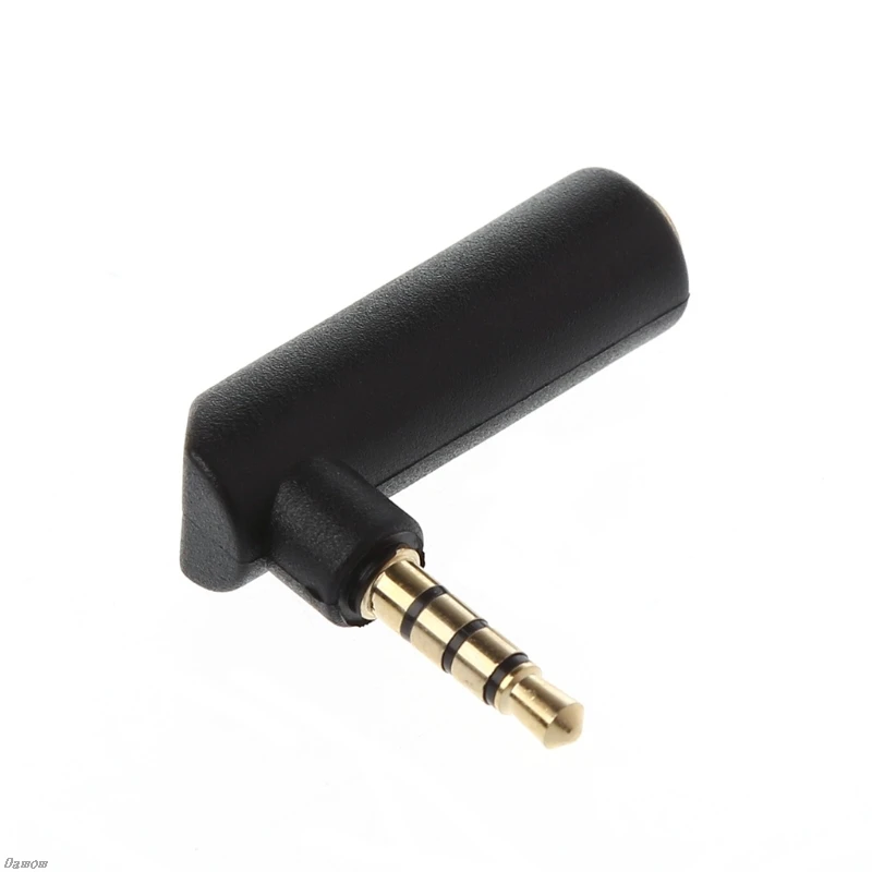 Gold Plated L Shape Right Angle 4 Pole 3.5mm Male To Female Stereo Plug ...