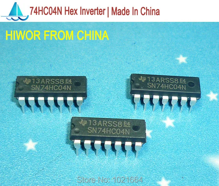 50 pçs/lote SN74HC04N 74HC04N 74HC04 DIP 14 Hex Inverter Made In China ...
