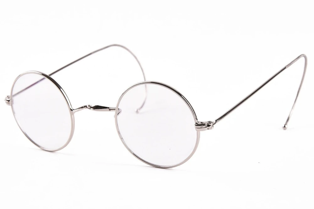 44mm Round Vintage Antique Wire Glasses Eyeglass Frame Men Women ...