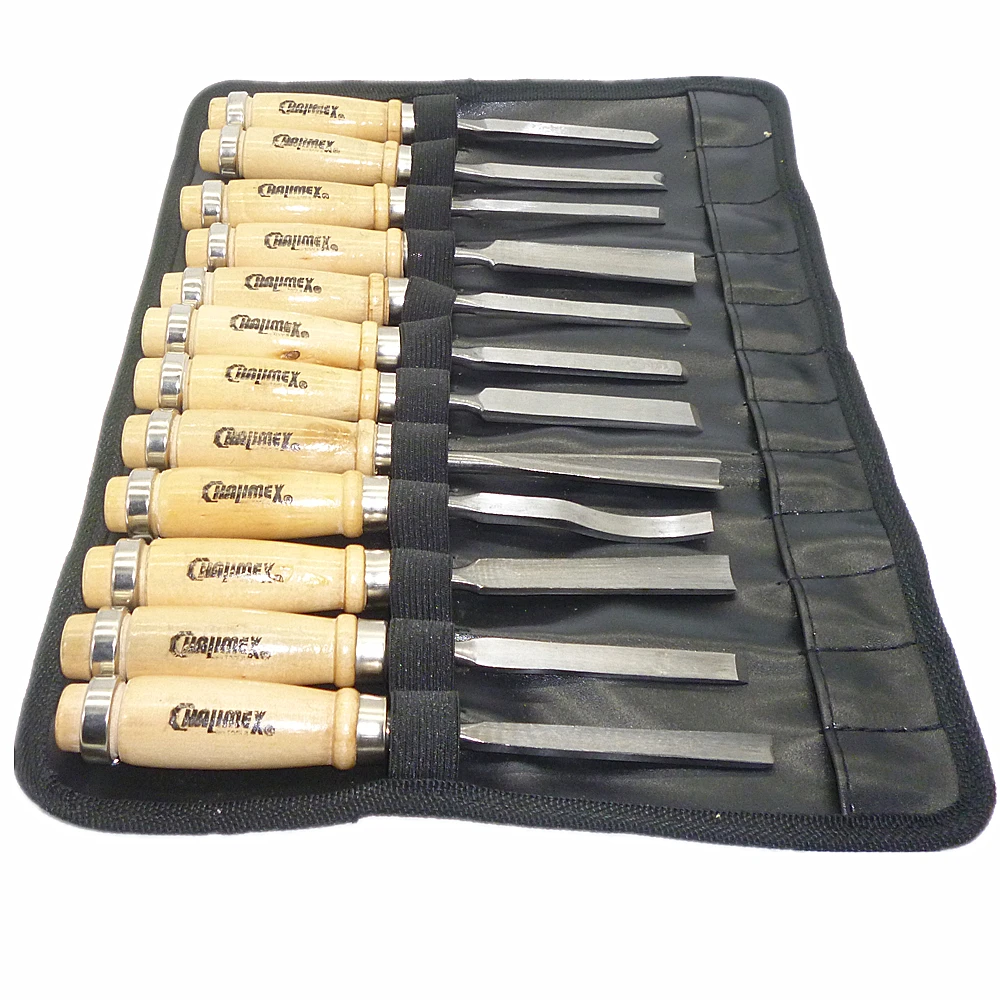 12 X Wood Carving Hand Chisel Set Kit Woodworking Professional Lathe ...