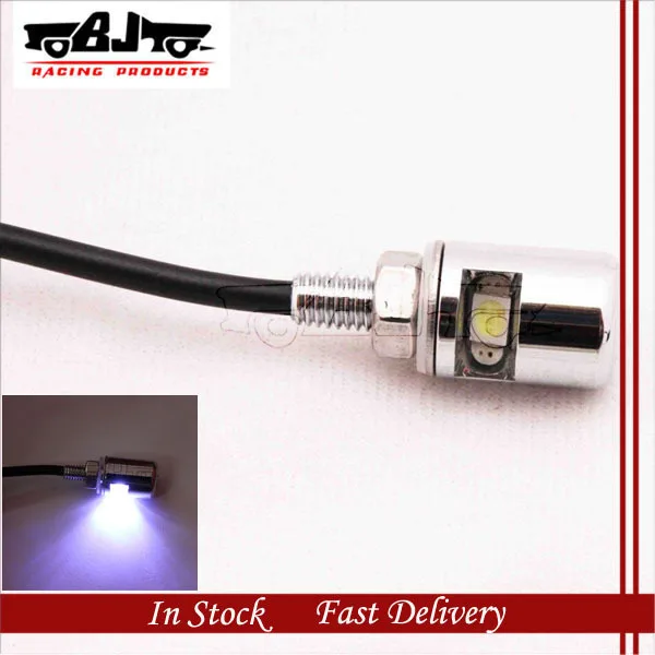 LPL 007 CR WH 2X White LED Stylish License Plate Bolt Lights For ...