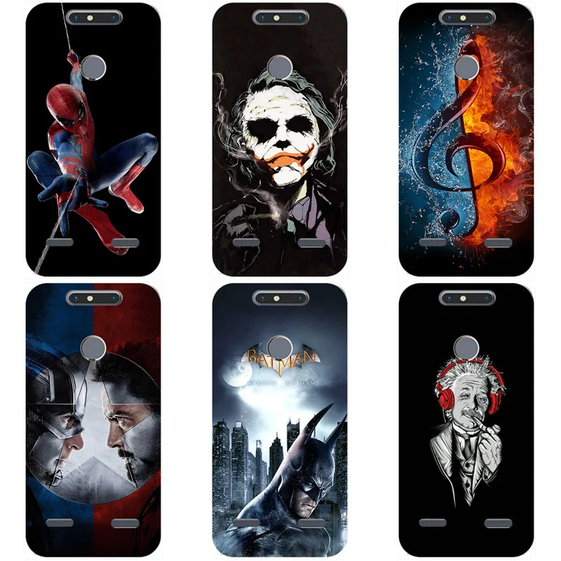 Painted Soft TPU Silicon Case for ZTE Blade V7 Lite Max Back Cover for ...