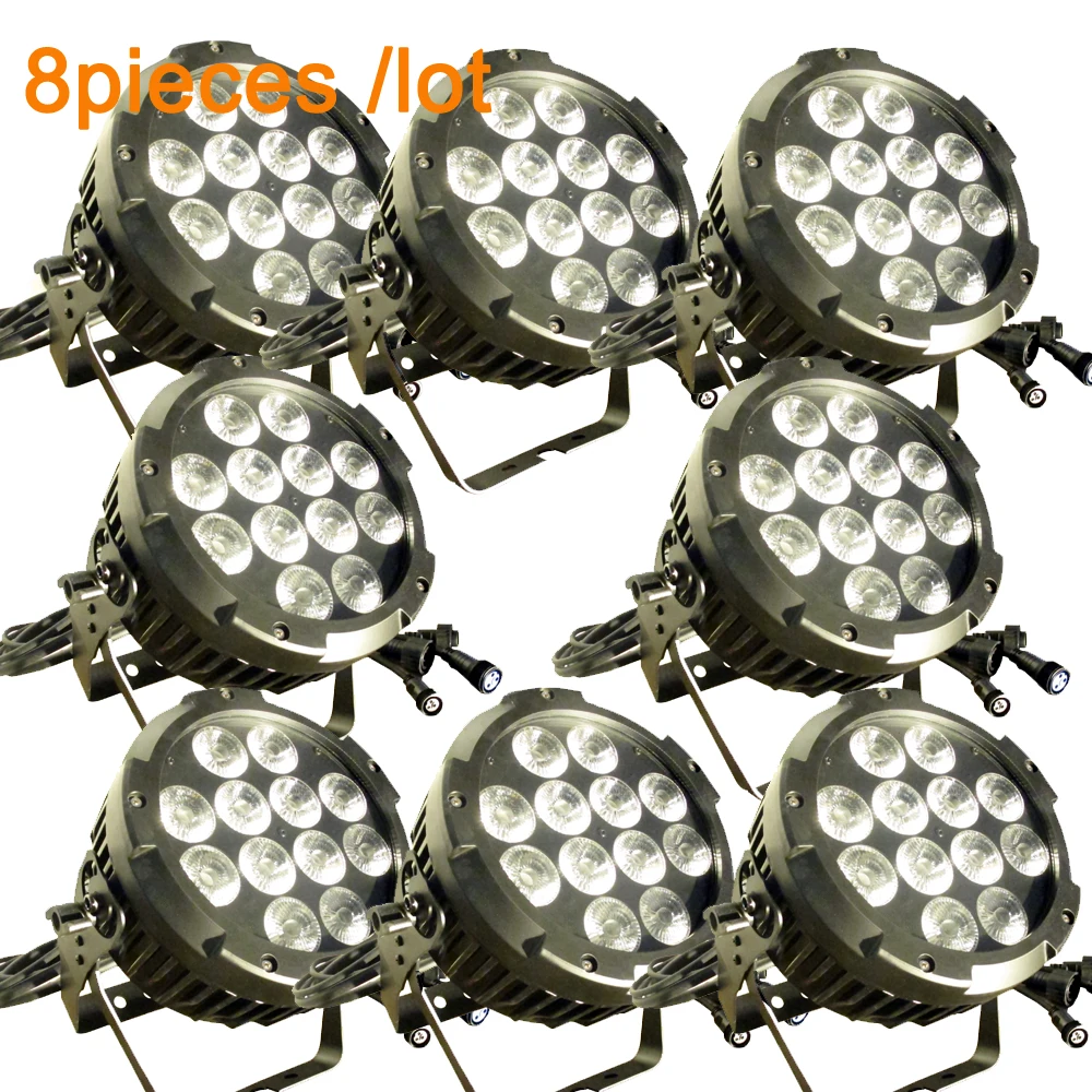 (8 pack) Led Par Light OUTDOOR PAR CAN 12 x 10 W RGBWA Colour Led Wash ...