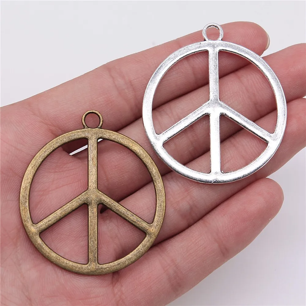 WYSIWYG-4pcs-42mm-Pendant-Peace-Simple-Peace-Charm-Pendants-For-Jewelry ...