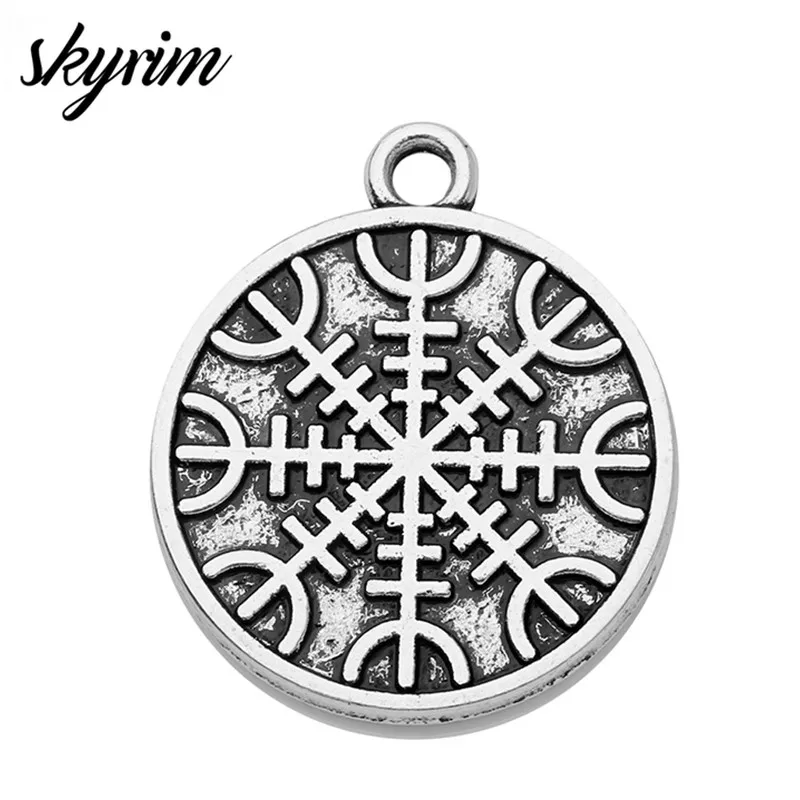 Skyrim dijes colgantes de estilo aegishjalur Mammen, joyería eslava ...