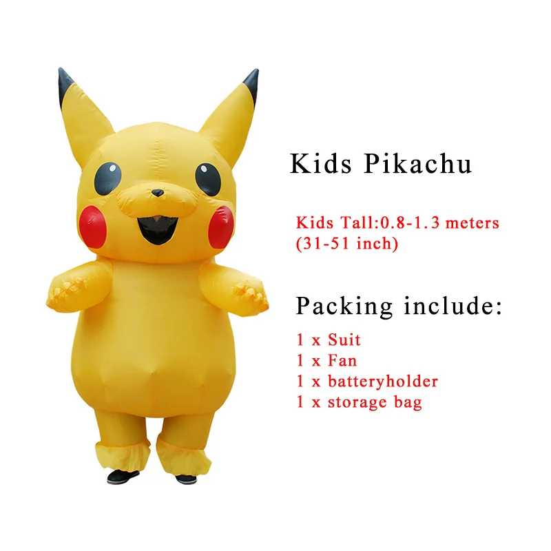 Inflatable Pikachu Anime Costumes Cosplay Carnival Pokemon Costumes ...