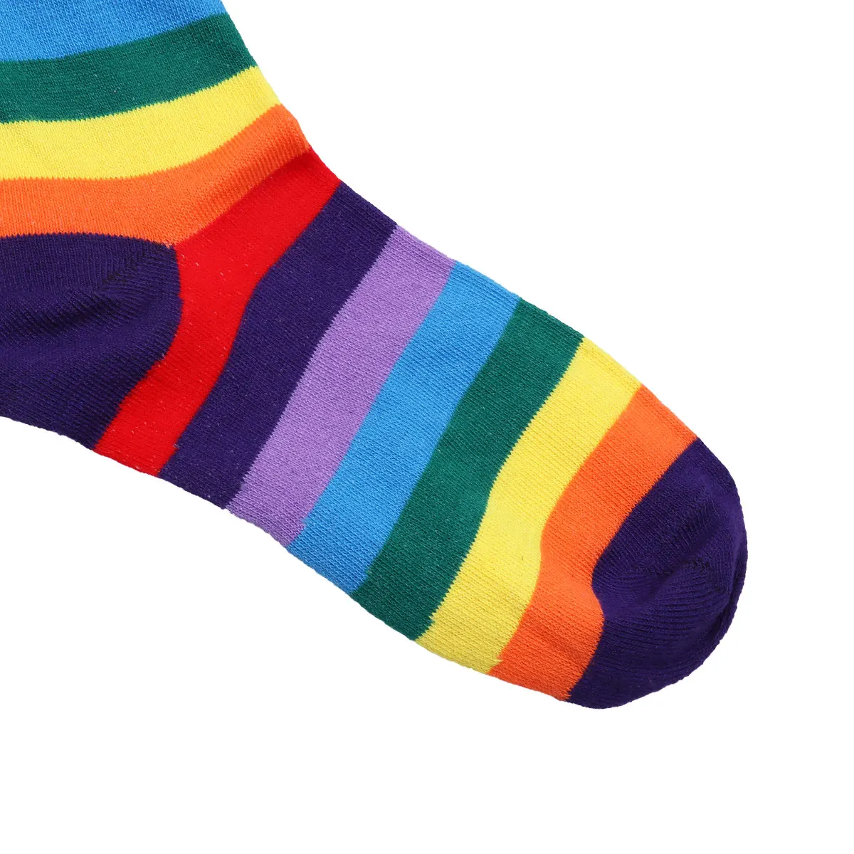 Bas,MSemis bas arc en ciel rayés, colorés, chaussettes, cuisses hautes ...