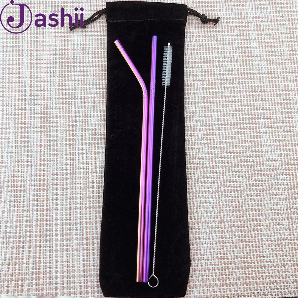 Customize Logo Reusable Straw 304 Stainless Steel Straw Metal Smoothies