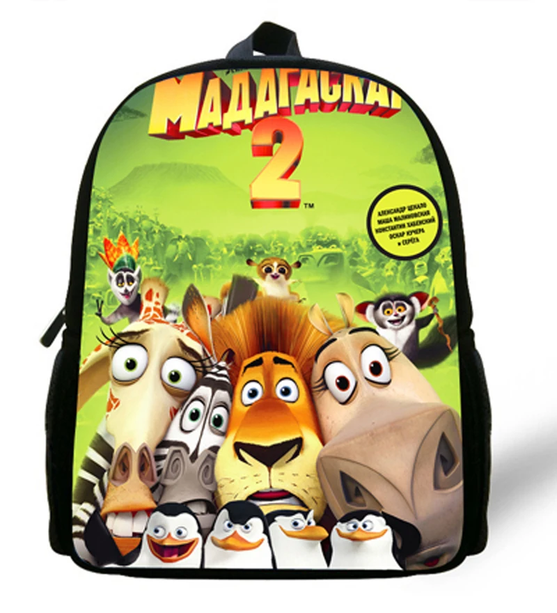 12 inch Cartoon Mochila Madagascar Bag Backpack Children School Bags ...